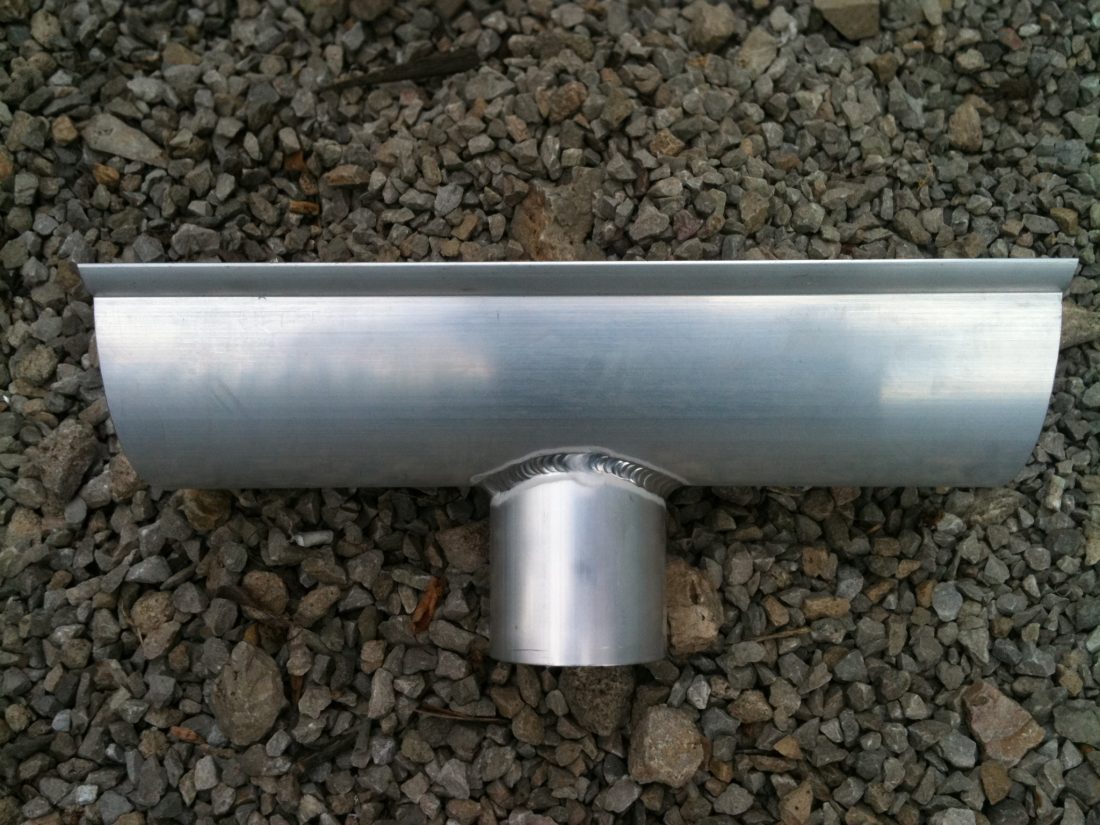 125mm Extruded Deepflow Half Round Outlet | Gutters Direct